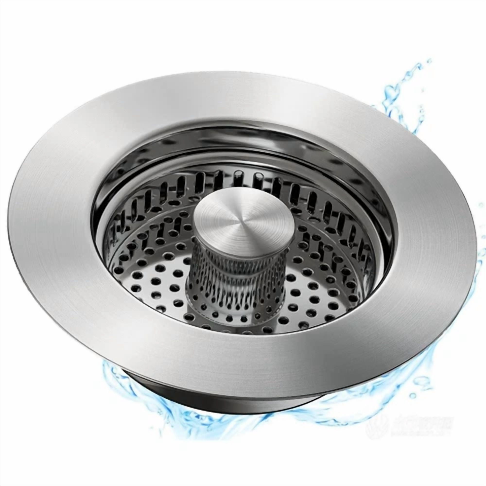 STARLIGHT- 3 In 1 Kitchen Sink Drain Strainer Silver With Pop Up ...