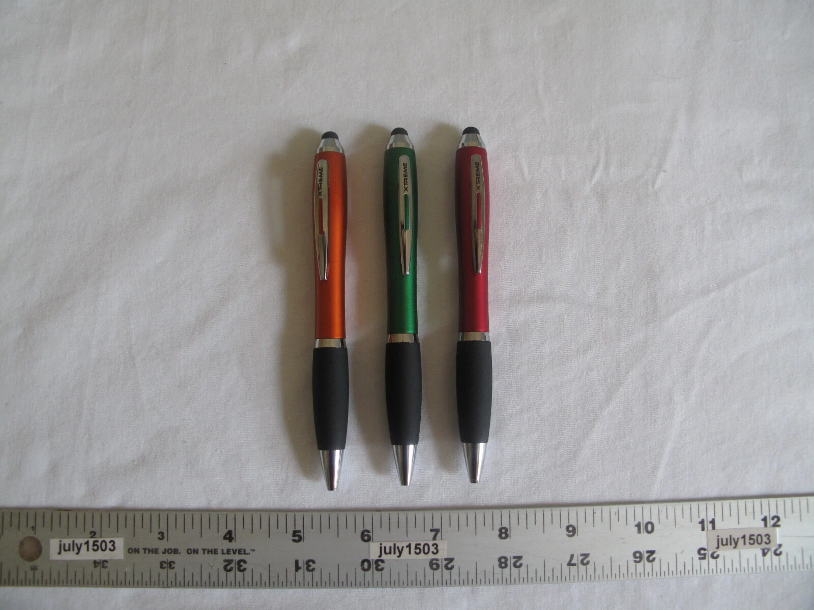STARLIGHT- (3) New Xtreme Touchscreen Stylus Pens - Red, Green, Orange ...