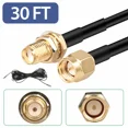 STARLIGHT- 30Ft Wifi Antenna Sma Extension Coaxial Cable Cord For Wi-Fi ...