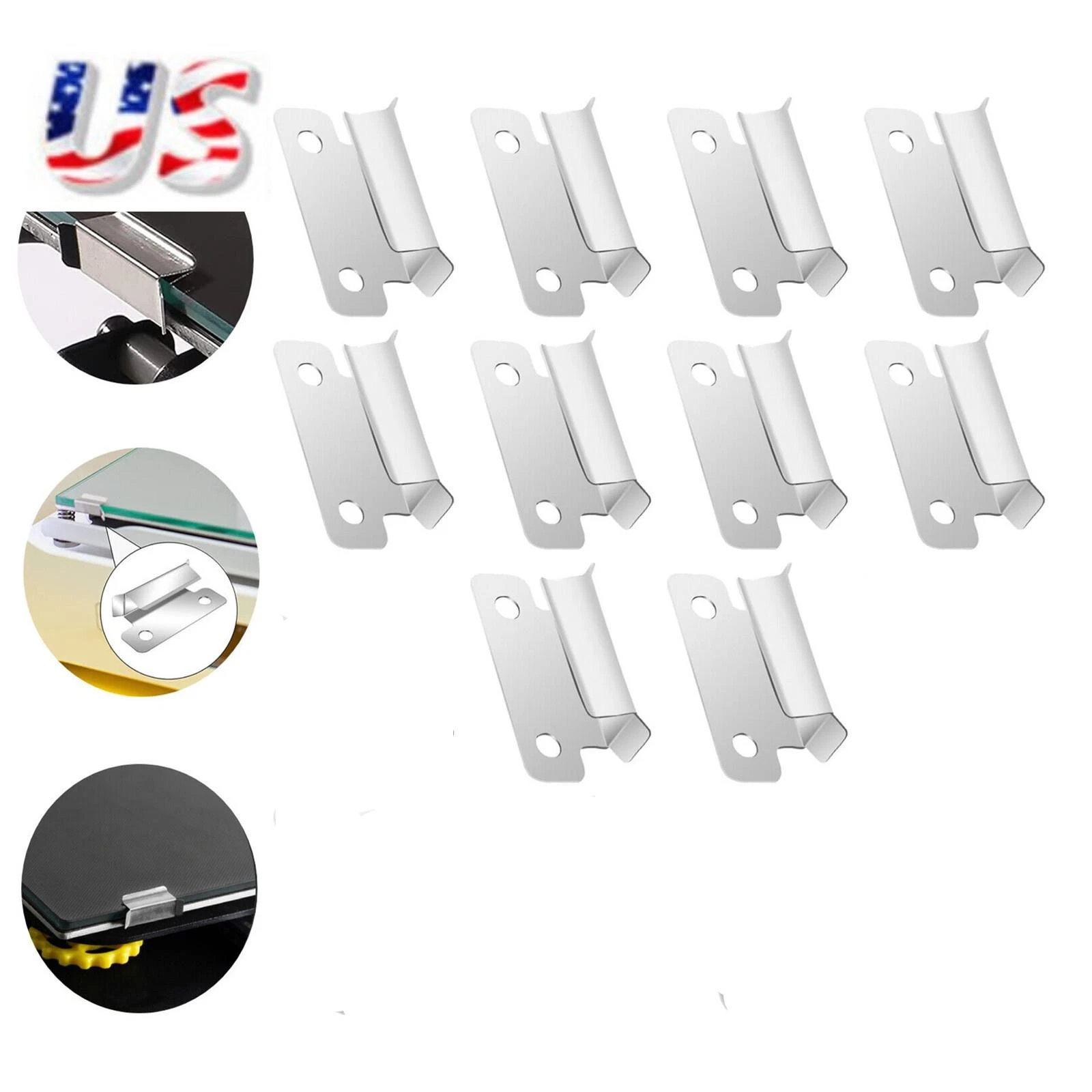 STARLIGHT- 3D Printer Bed Clips Hotbed Glass Fixing Clamp For Ender 3/3 ...
