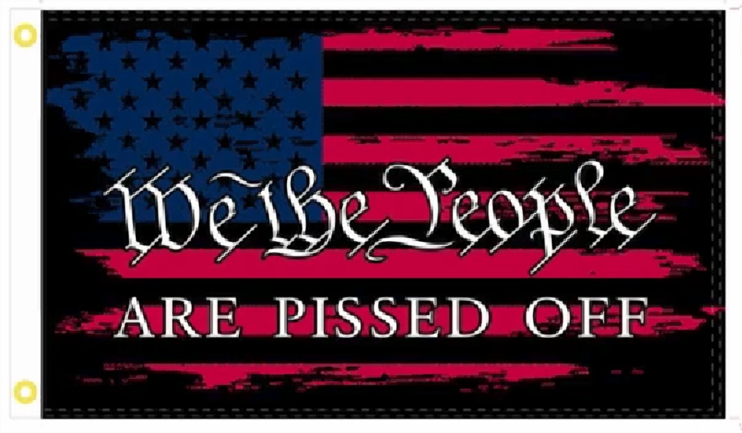 STARLIGHT- 3X5 We The People Are Pissed Off Usa Map Black Red Flag ...