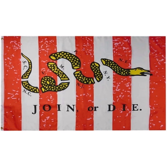 STARLIGHT- 3X5Ft Join Or Die Flag Revolutionary War Ben Franklin ...