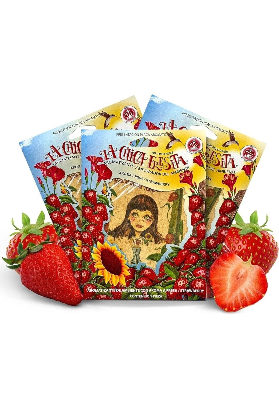 STARLIGHT- 3Xla Chica Fresita Car/Home Air Freshener Strawberry/Fresa ...