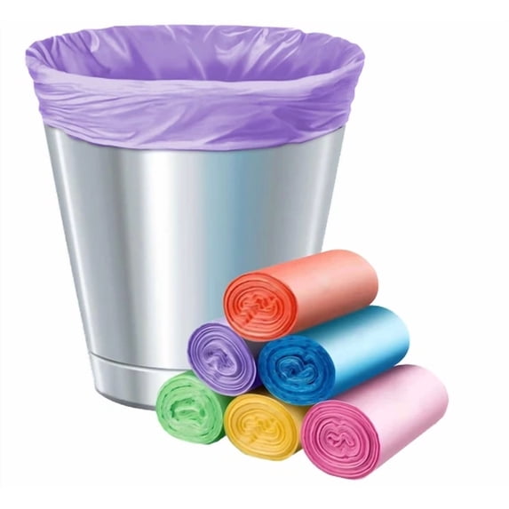 STARLIGHT- 4 Gallon Colored Garbage Bags Bathroom Trash Can Liners 50 ...