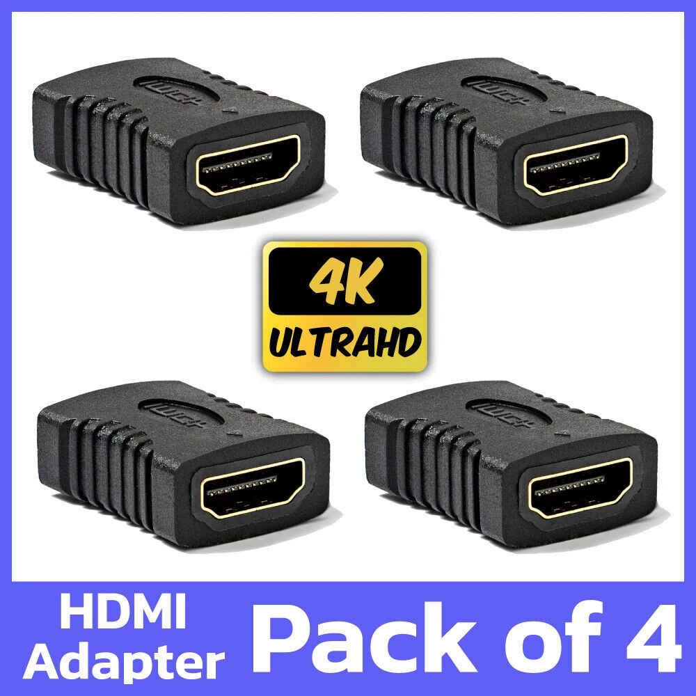 STARLIGHT- 4 Pack Hdmi Female To Female Coupler Extender Adapter Cable ...