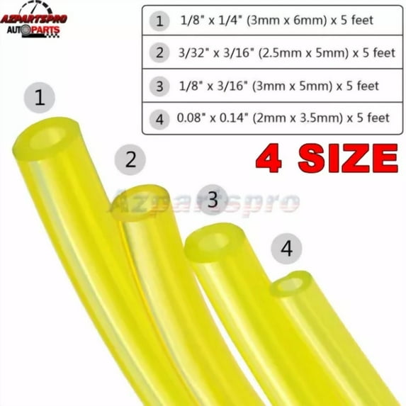 STARLIGHT- 4 X Polyurethane Petrol Fuel Gas Line Pipe Hose Tube For ...