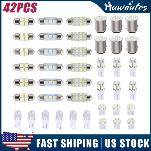 STARLIGHT- 42X Combo Led Car Interior Inside Light Dome Map Door ...