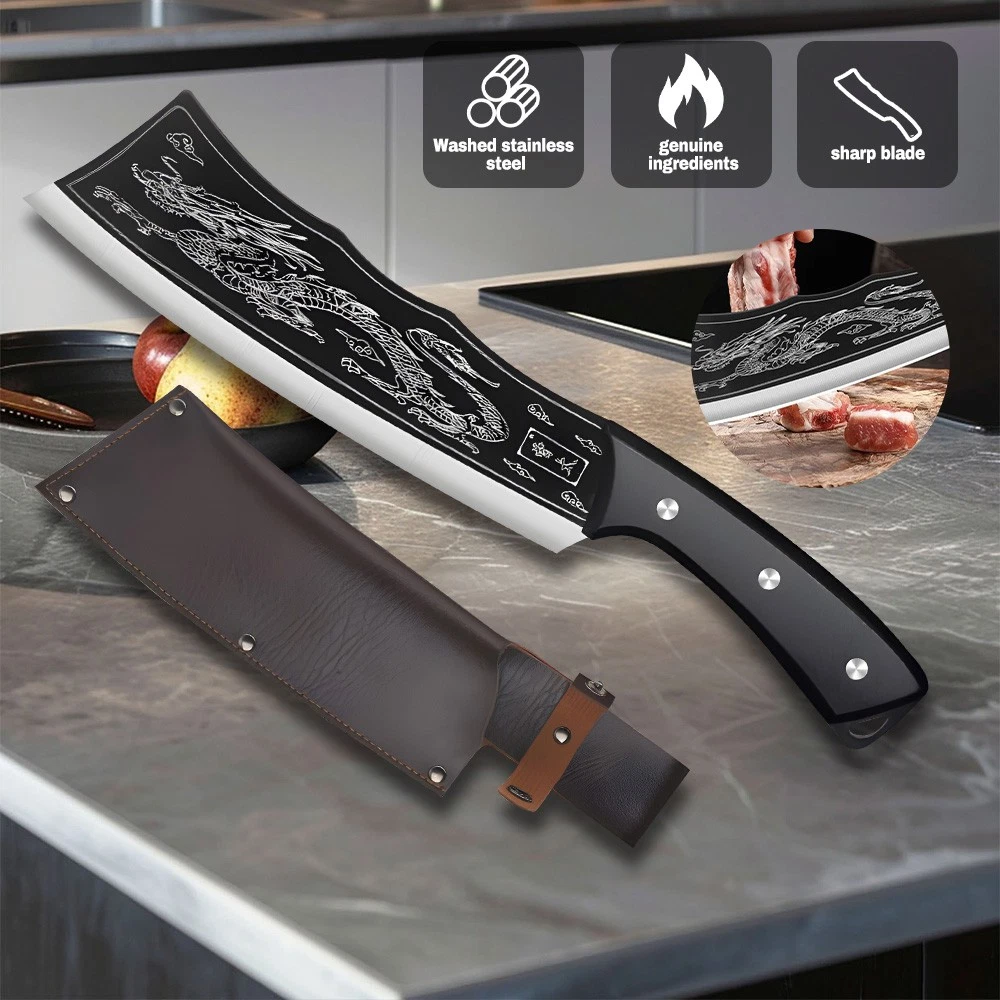 STARLIGHT- 4Cr13 High Hardness Forged Butcher Knife - Extremely Sharp ...