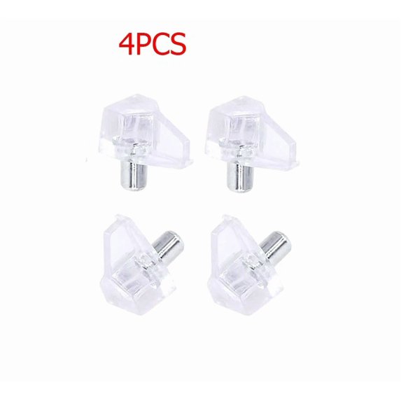 STARLIGHT- 4Pcs 5Mm Clear Plastic Shelf Pins For Cabinets Bookcases ...