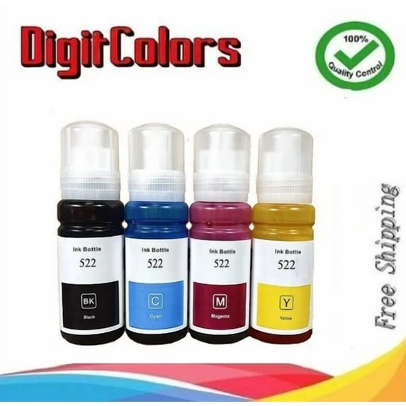 STARLIGHT- 522 T522 Refill Ink For Et-2800 Et-2803 Et-2850 Et-4700 Et-4800 Et-3700 - Walmart.com