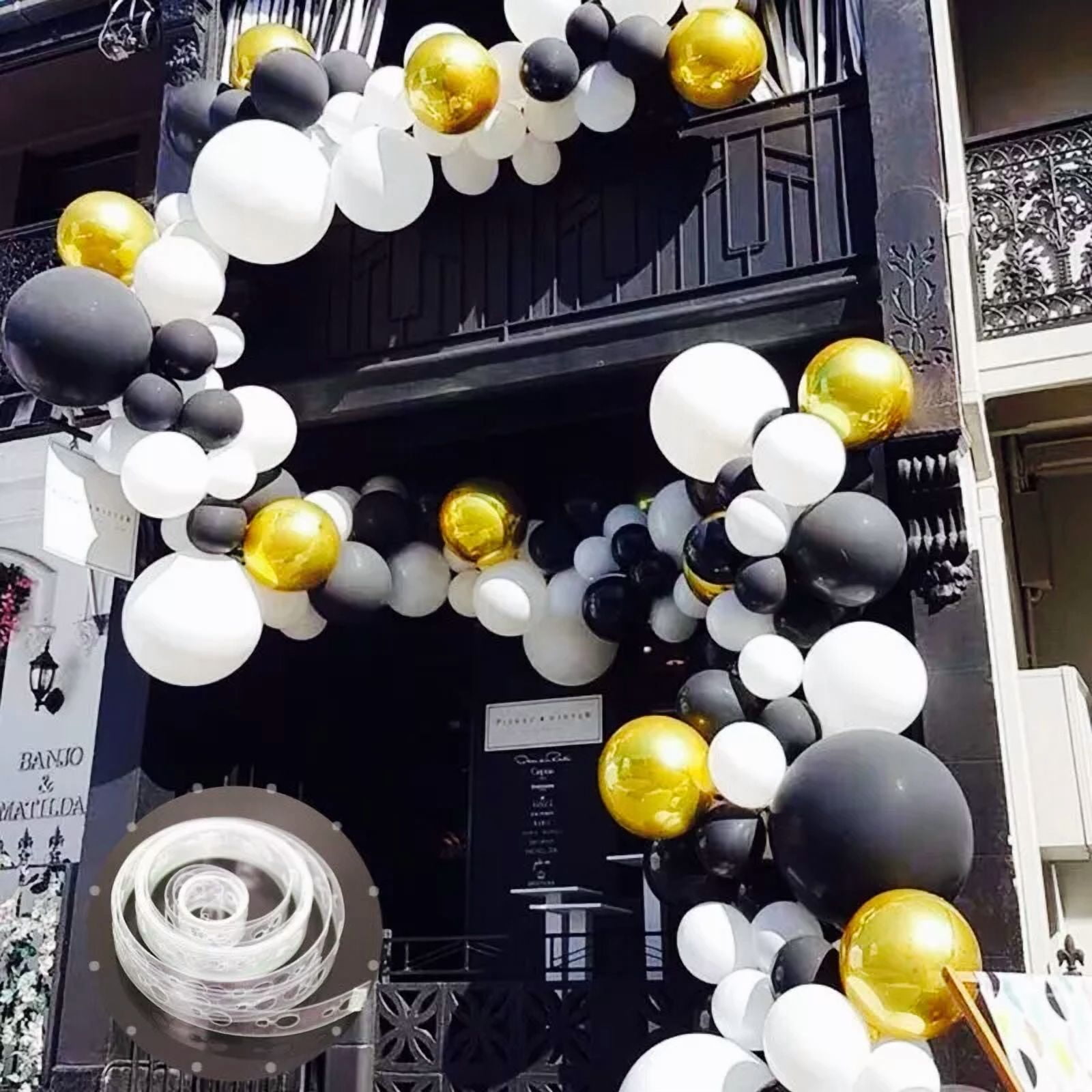 STARLIGHT- 5M 200 Inch Balloon Chain Tape Arch Connect Strip Wedding ...