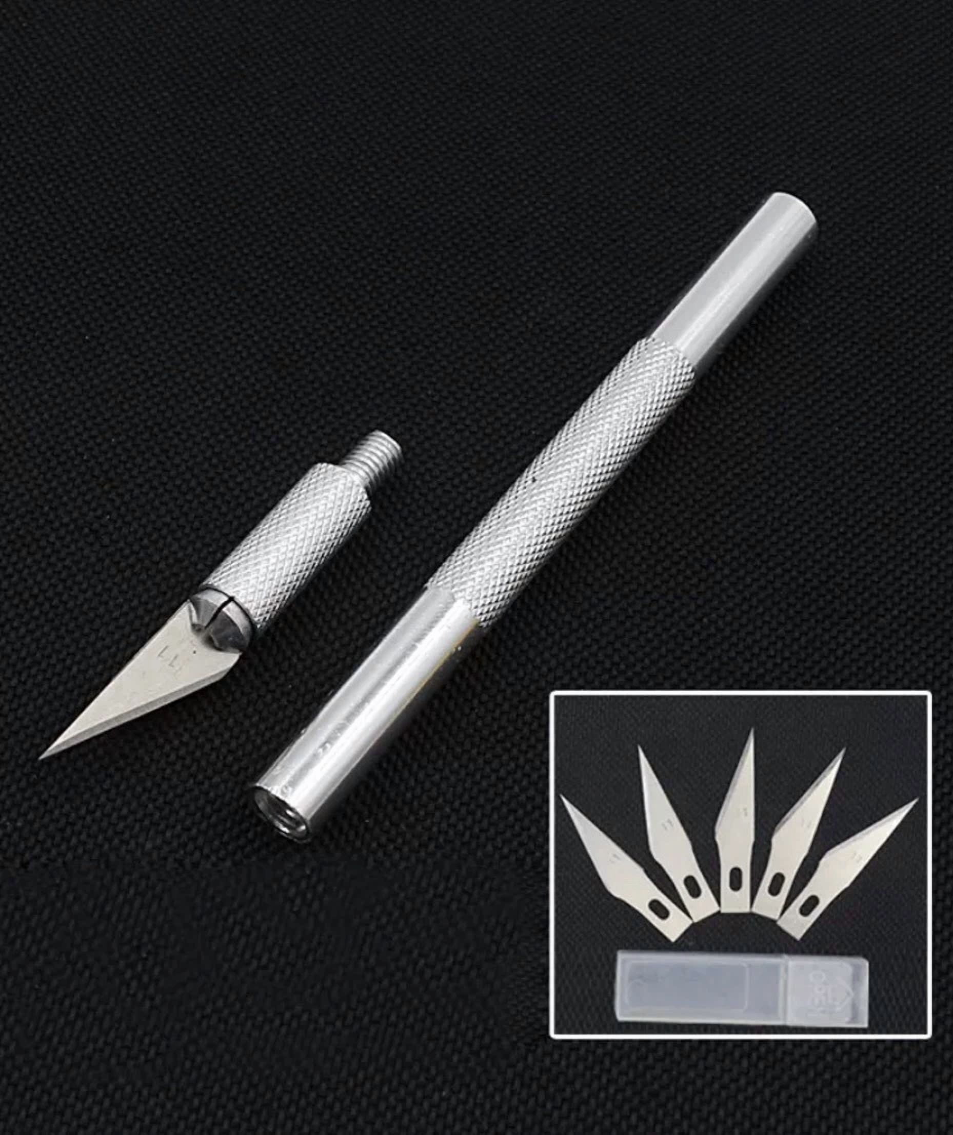 STARLIGHT- 6 Blades Scalpel Knife Tool Kit Cutter Craft Knives ...