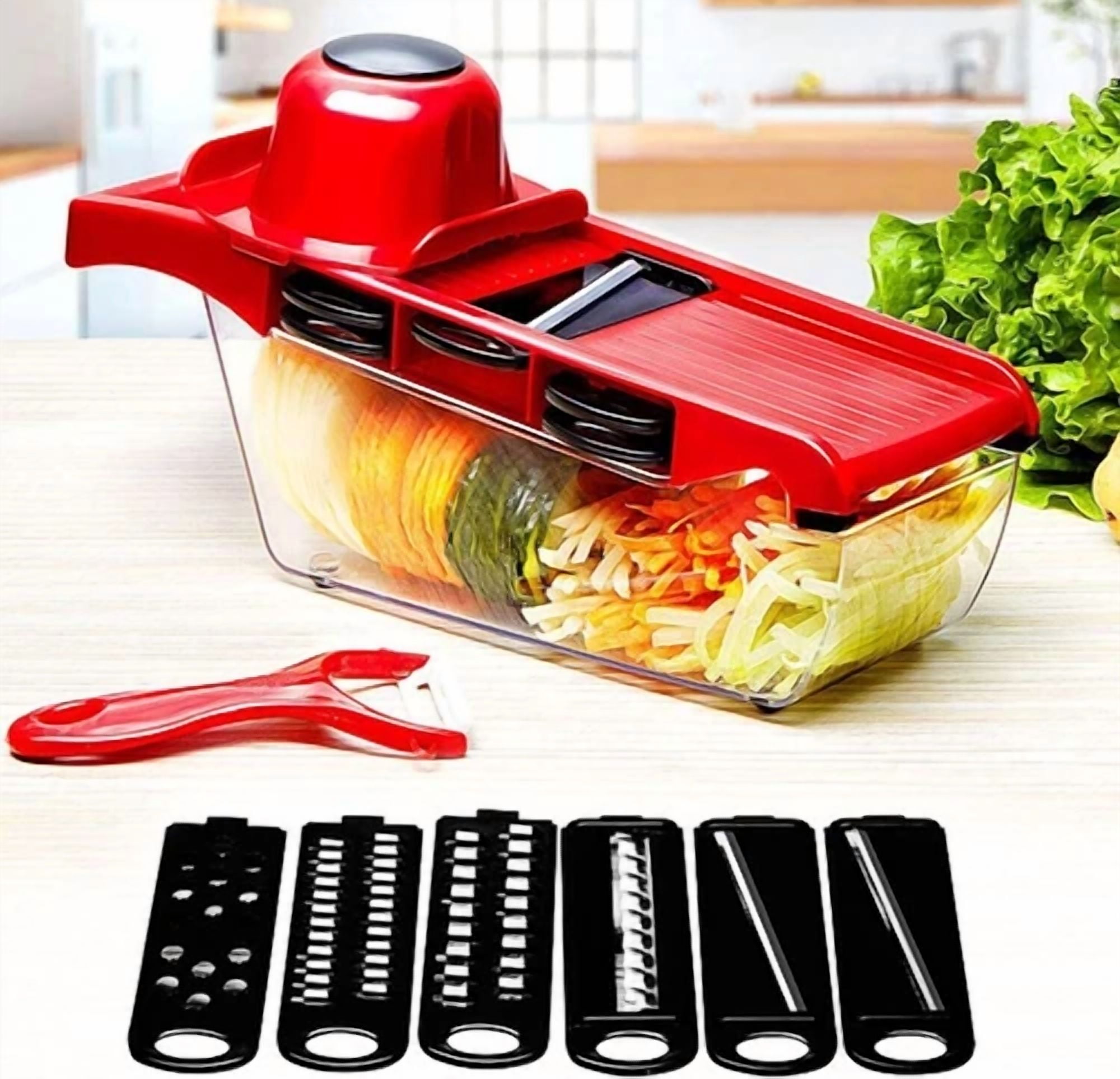 STARLIGHT- 6 In 1 Multi-Function Vegetable Slicer Kitchen Mandolin ...