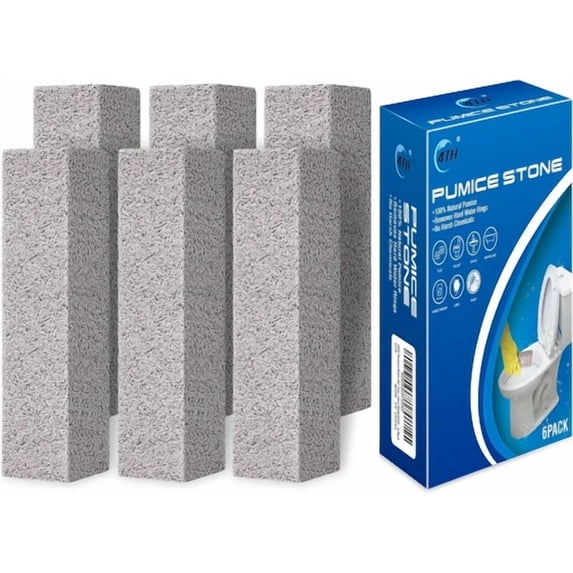 STARLIGHT- 6 Pack Grey Pumice Stone Cleaning Sponge For Toilets Sinks ...