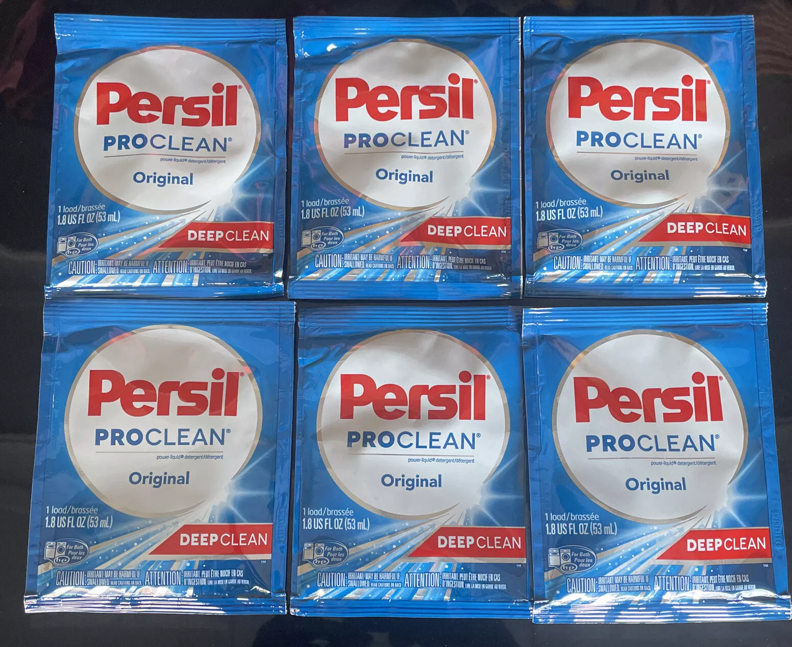STARLIGHT- 6 Pack - Lot Of Single Wash Pouches Persil Proclean Liquid ...