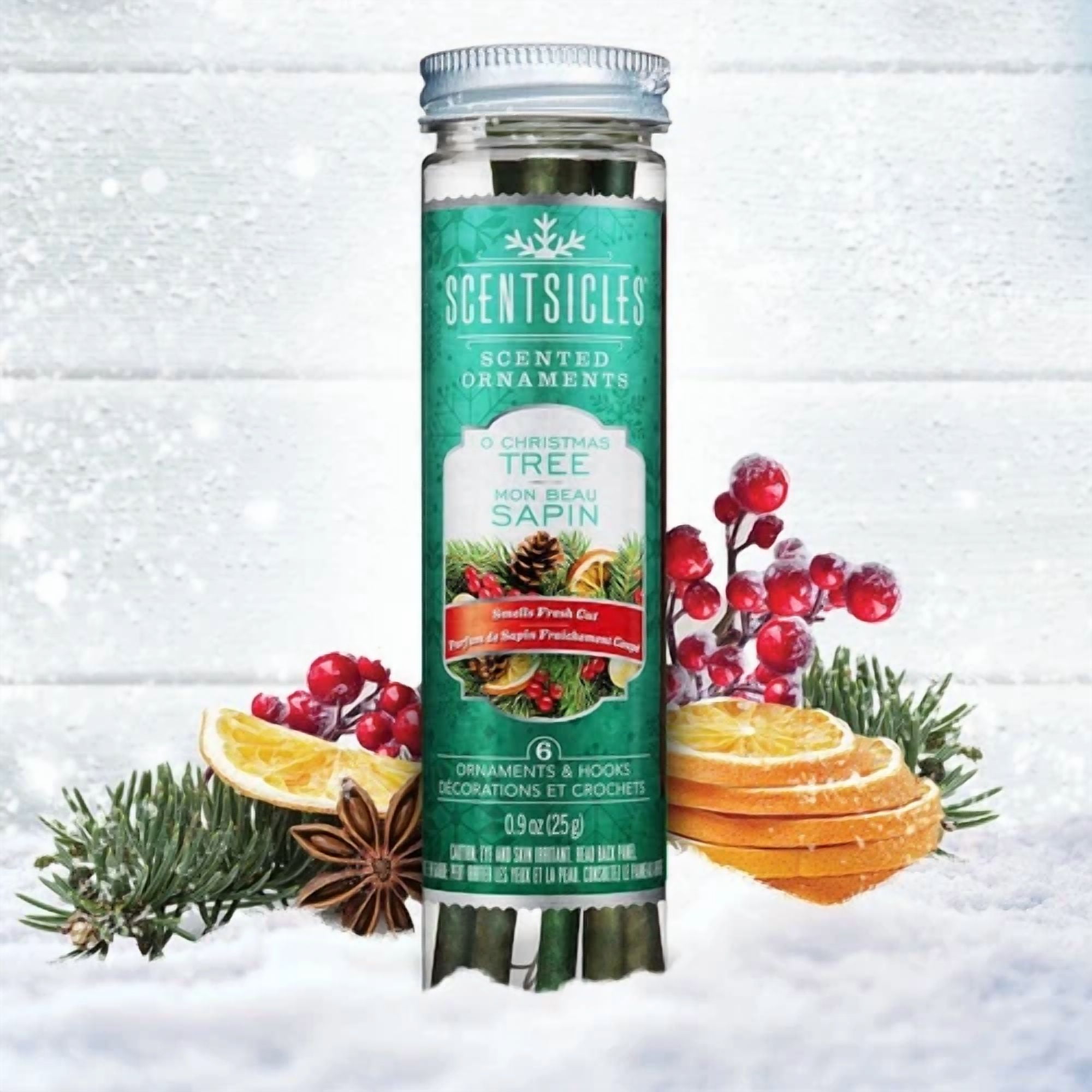 STARLIGHT- 6 X Scented Christmas Tree Ornaments O Christmas Fragrance ...