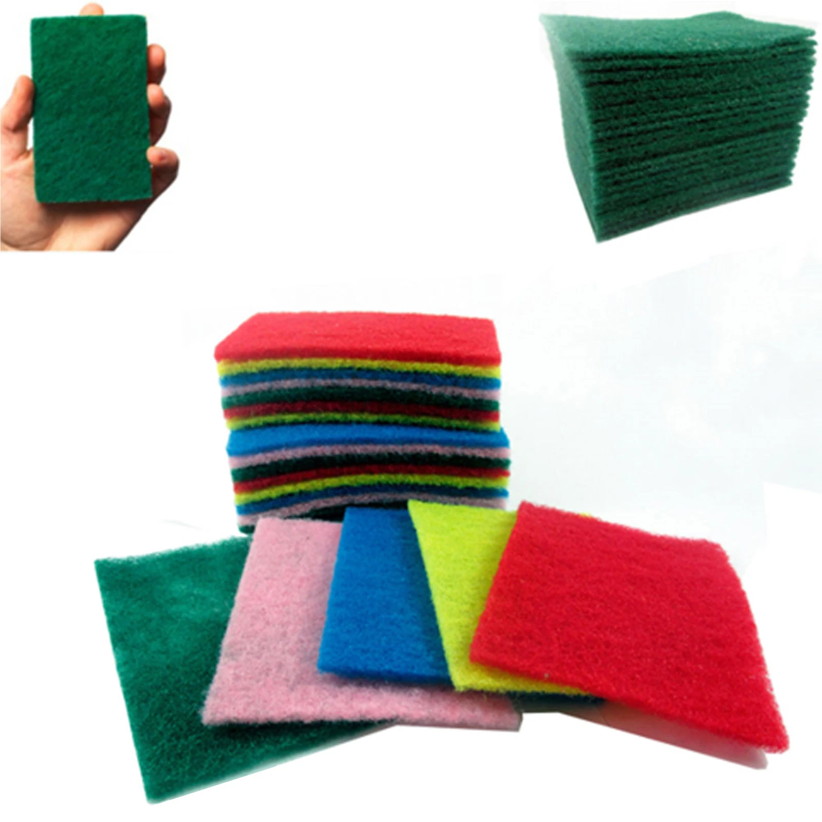 STARLIGHT- 60 Scouring Pads Home Kitchen Scour Scrub Cleanning Pad ...