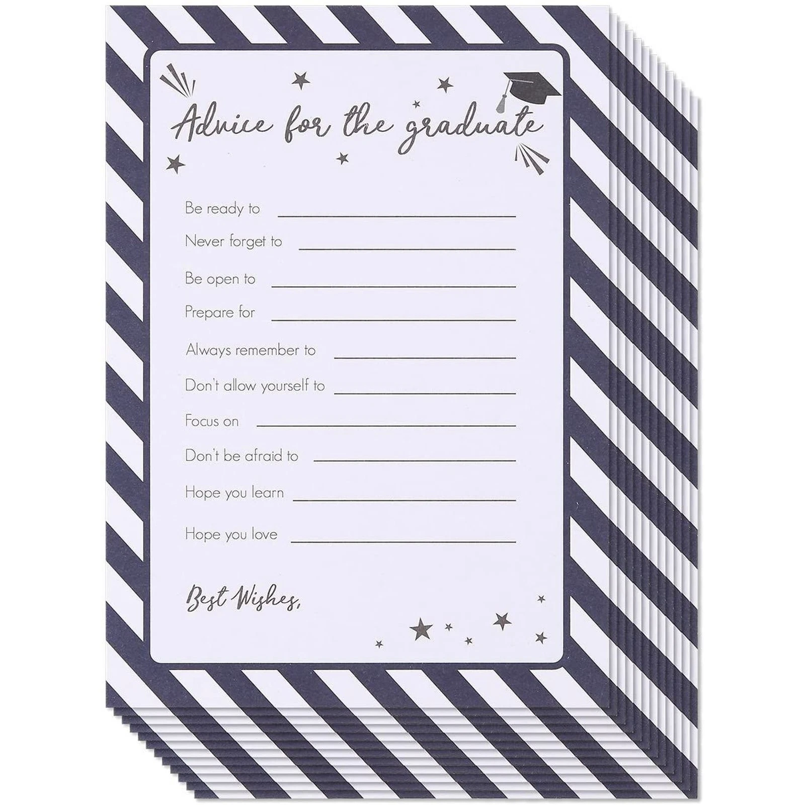STARLIGHT- 60X Graduation Advice Well Wishes Cards For Graduates For ...
