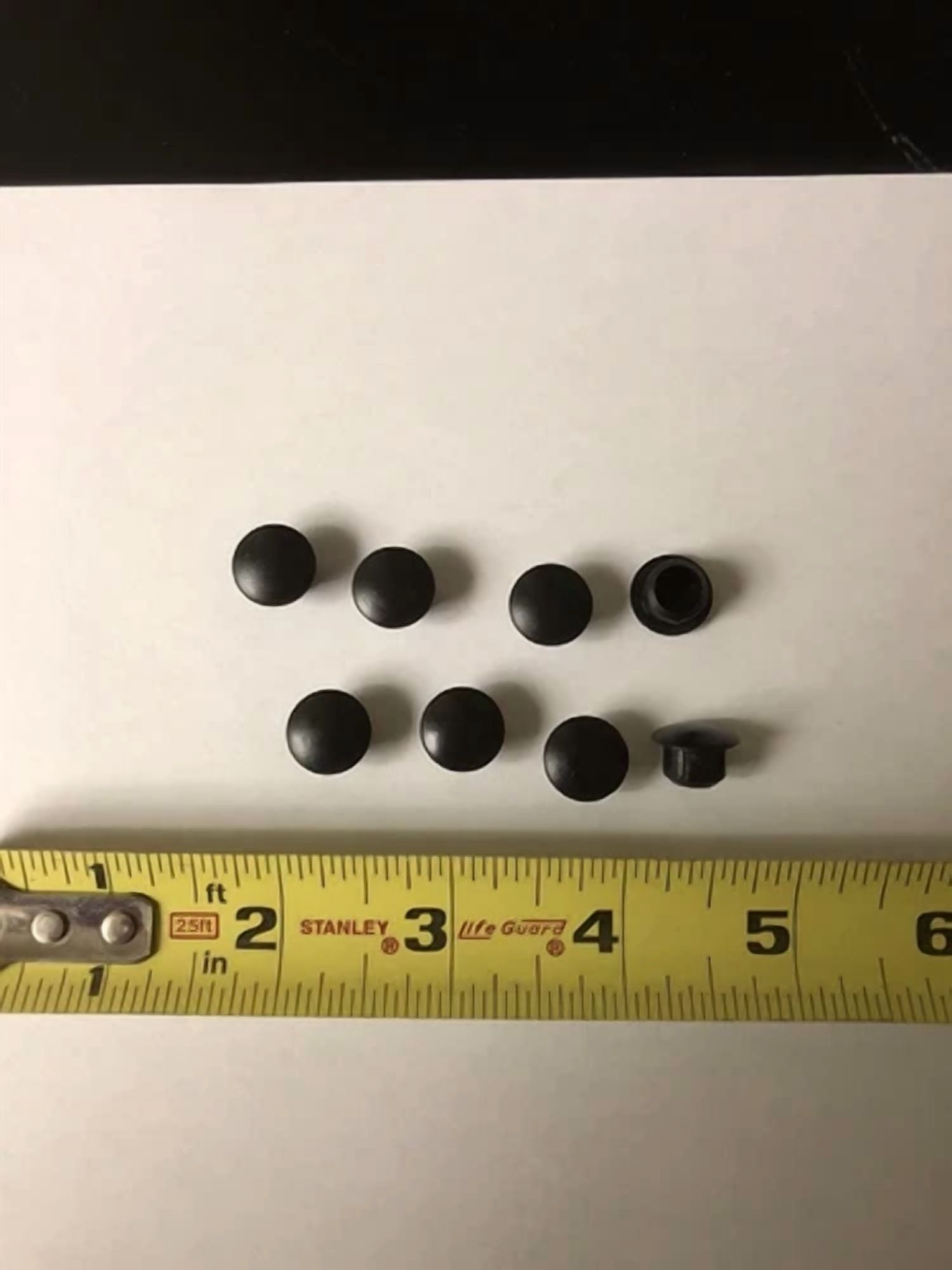 STARLIGHT- 8 Black Colored Plastic Hole Plugs 3/8 Inch Window Frames ...