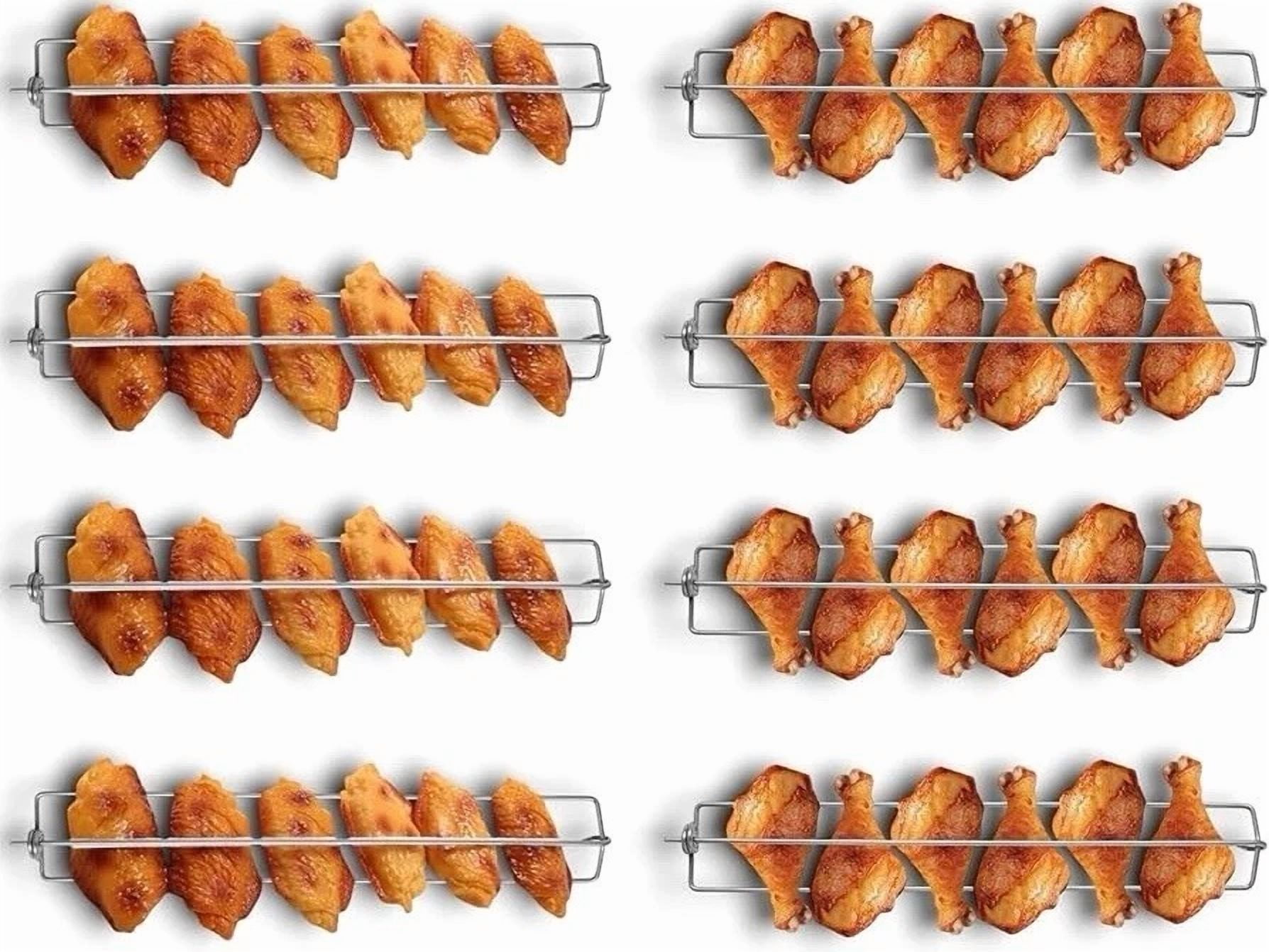 STARLIGHT- 8 Pack Wing Rails For Grilling Chicken Wings - Chicken Wings ...
