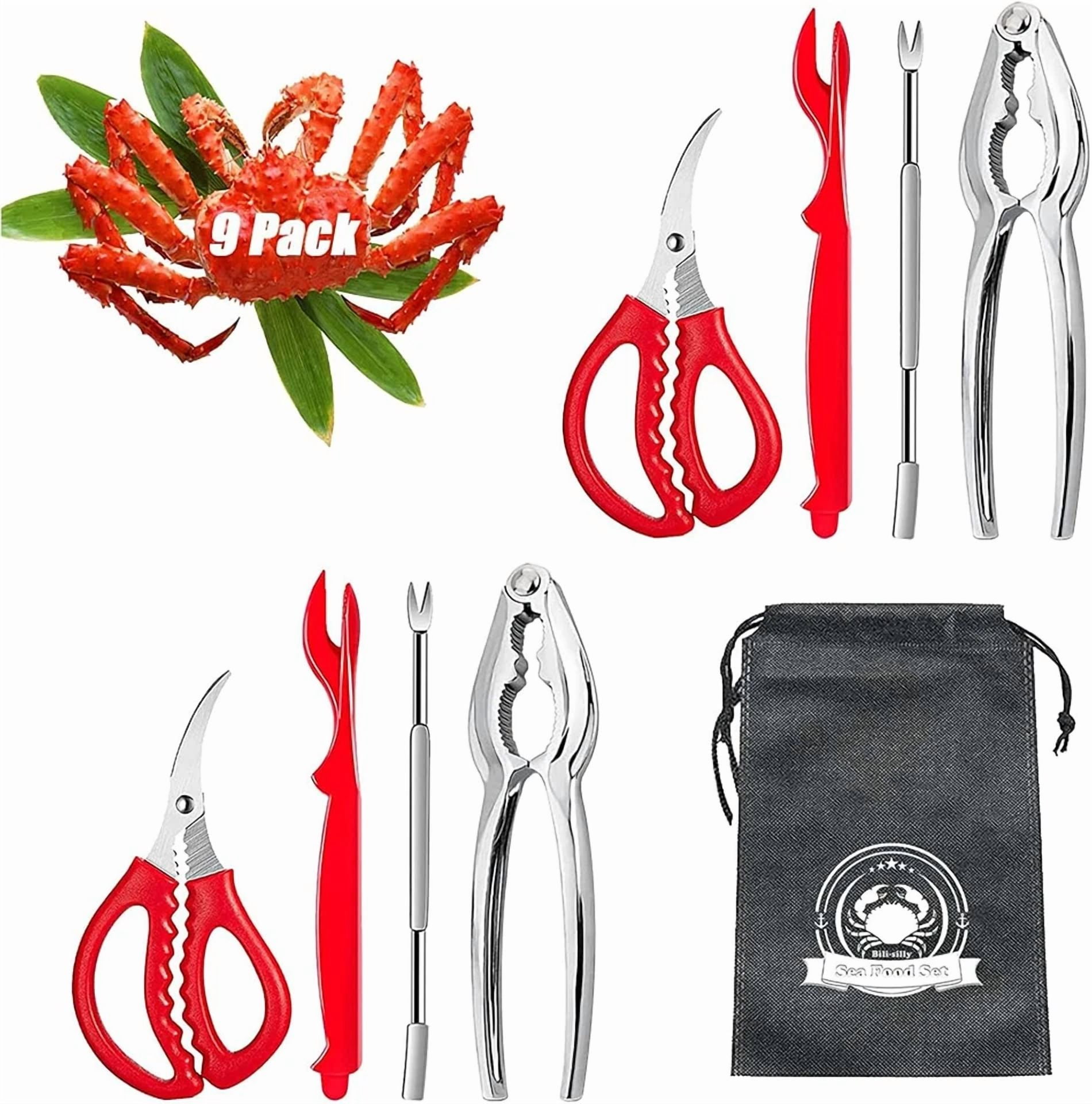 STARLIGHT- 9 Piece Seafood Tool Set Stainless Steel Cracker Forks ...