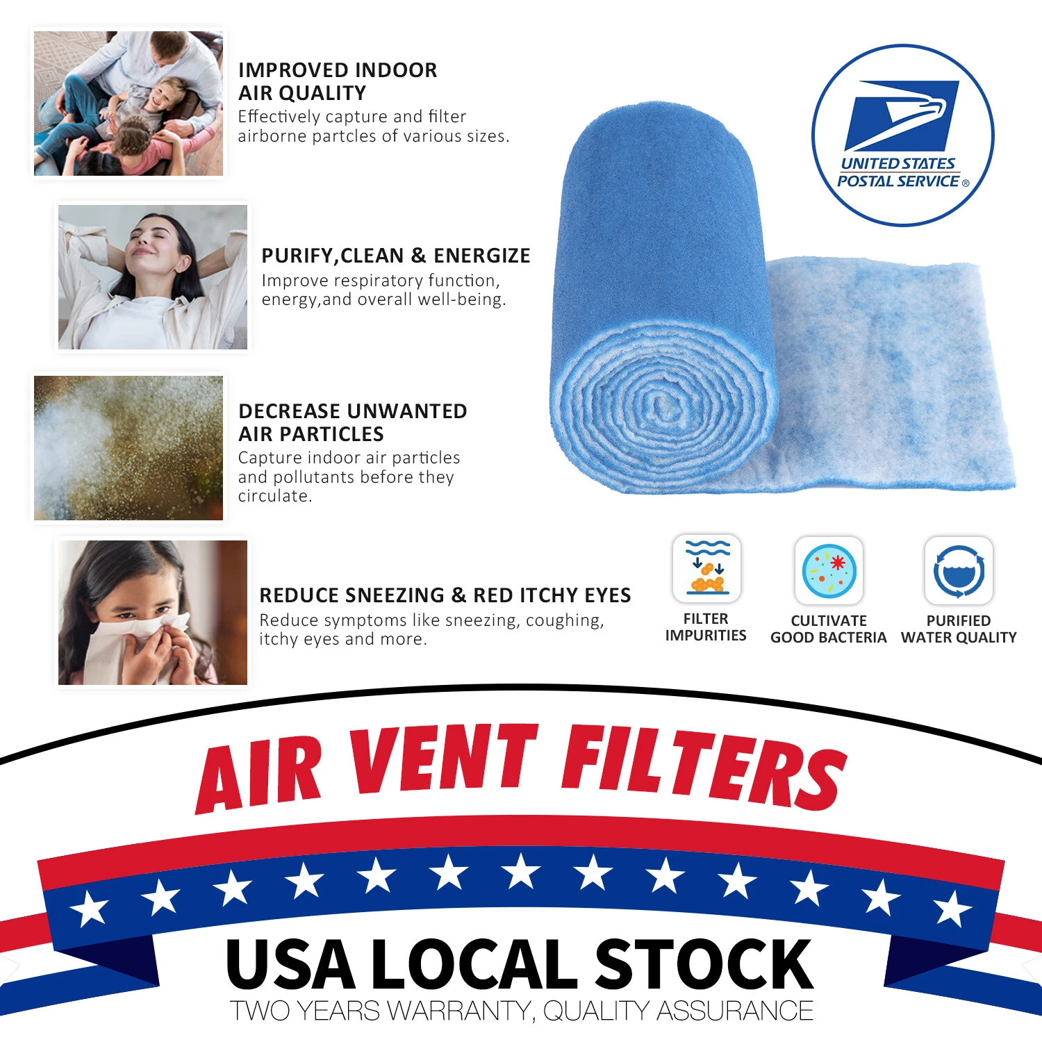 STARLIGHT- Air Vent Filter Kit Electrostatic Roll, Cut To Fit All Floor ...