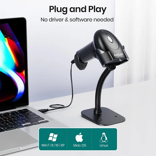 STARLIGHT- Anyeast Barcode Scanner W/Stand 2D 1D Qr Code Usb Wired ...