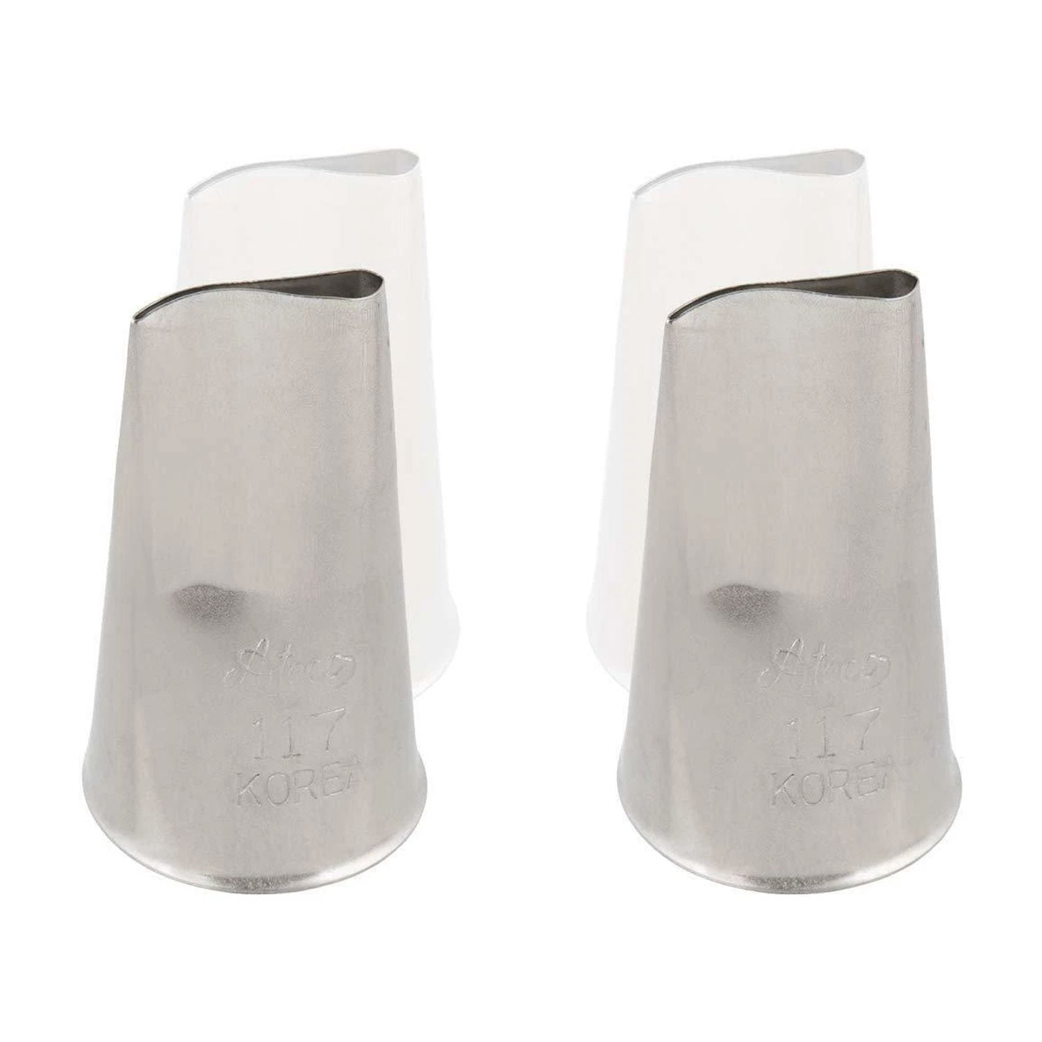 STARLIGHT- Ateco 117 Rose Piping Cake Decorating Tubes, Plain Tips For ...
