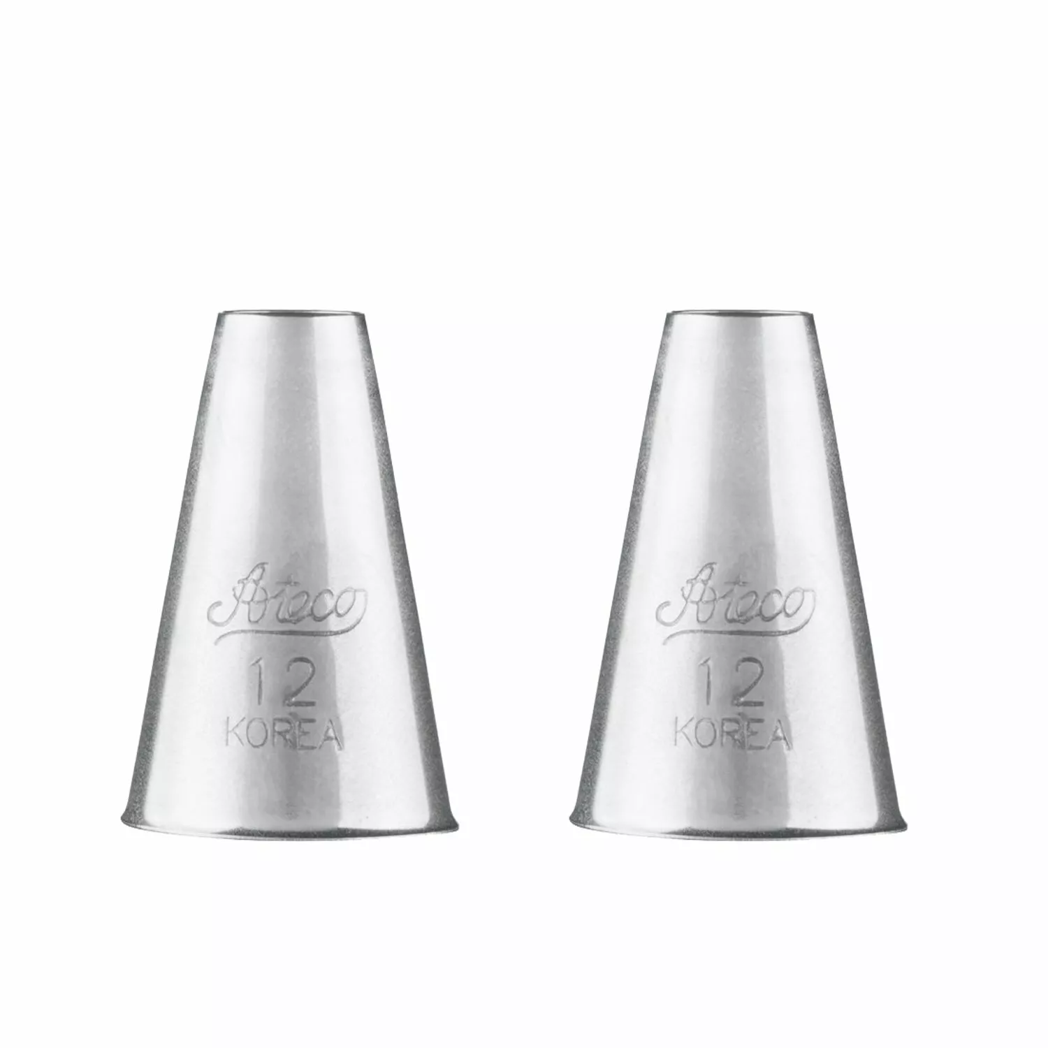 STARLIGHT- Ateco 12 Piping Cake Decorating Tubes, Plain Tips For Pastry ...