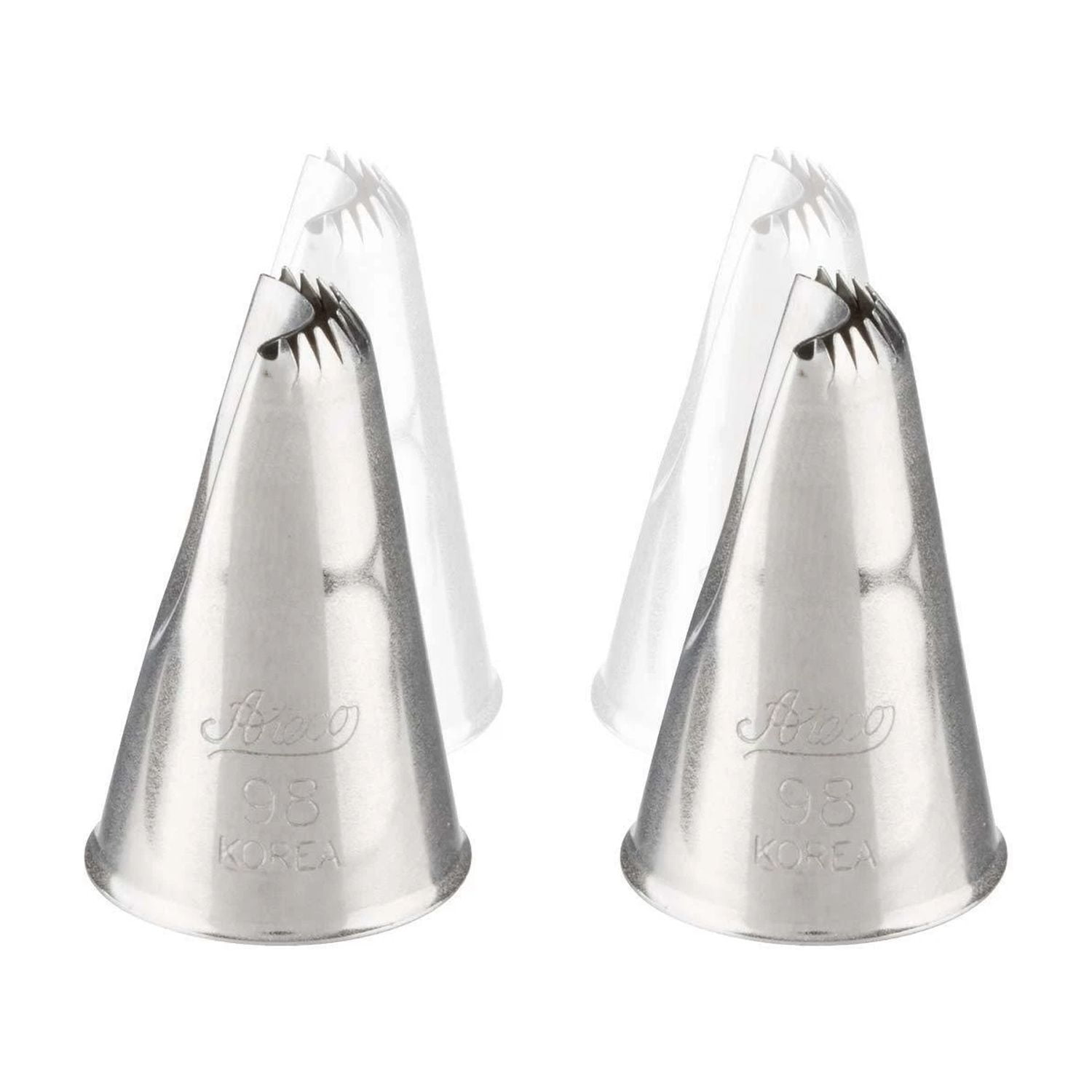 STARLIGHT- Ateco 98 Shell Piping Cake Decorating Tubes, Plain Tips For ...