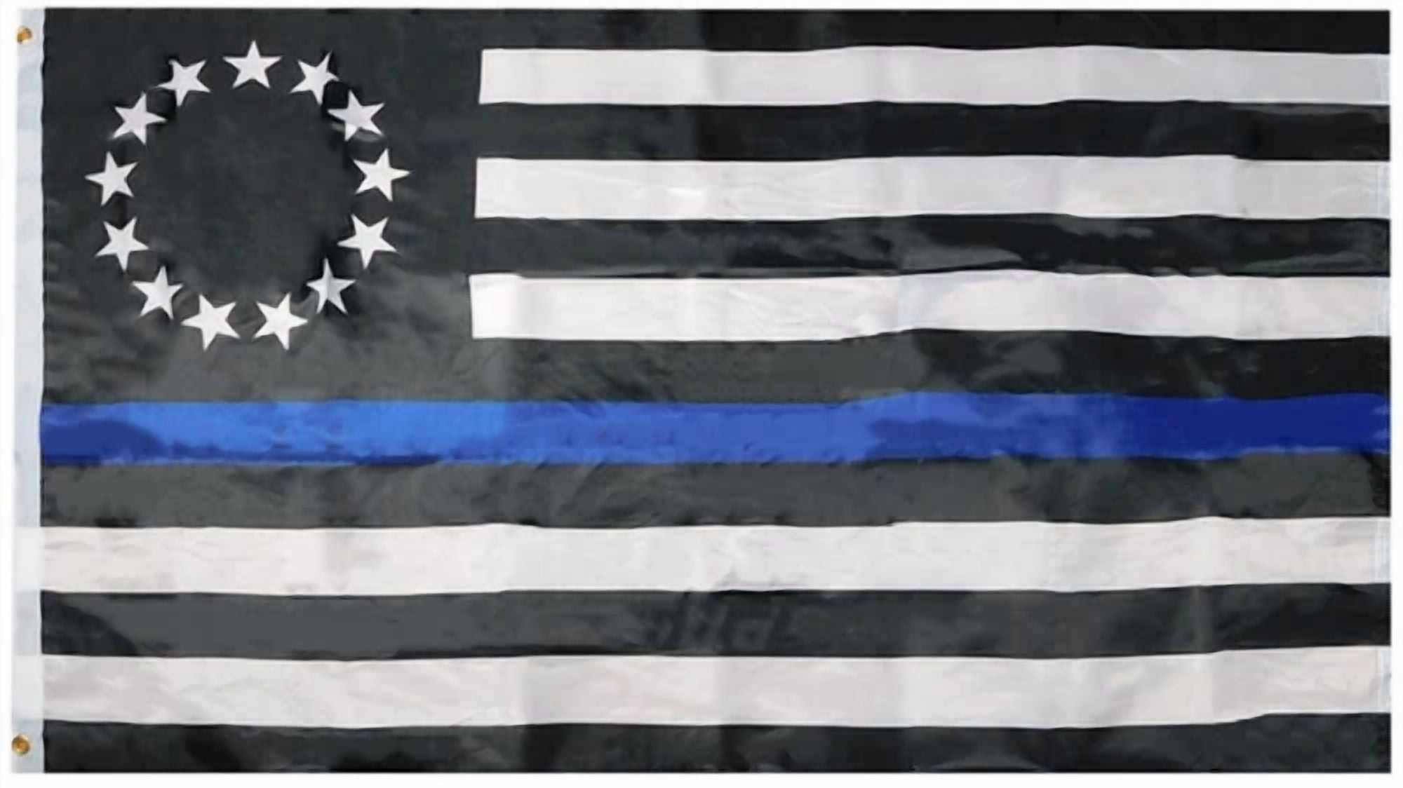 STARLIGHT- Betsy Ross Thin Blue Line Police Memorial 3X5 3'X5' Woven ...