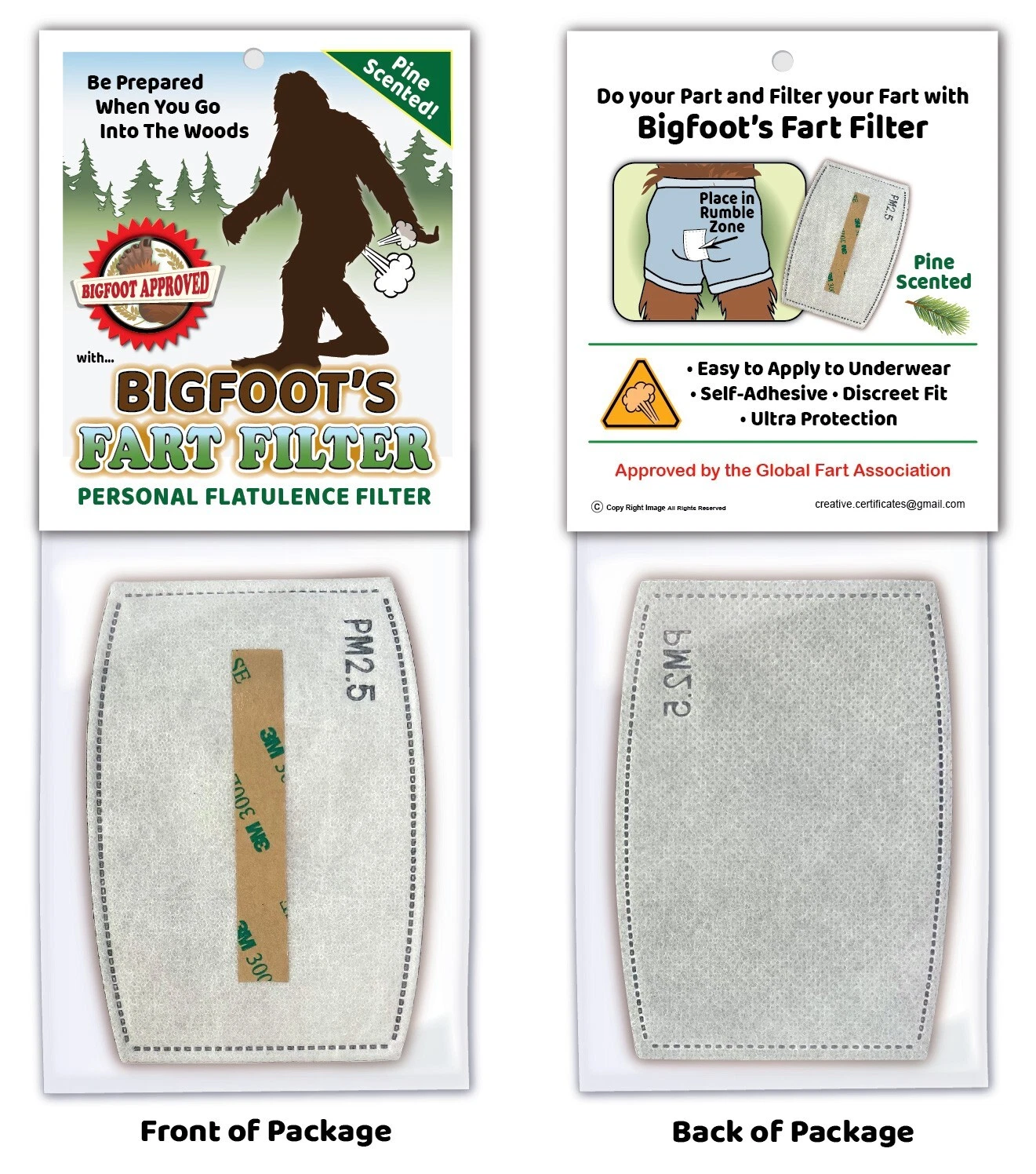 STARLIGHT- Bigfoot Funny Gag Gift Joke - Fart Air Filter Party Favor ...