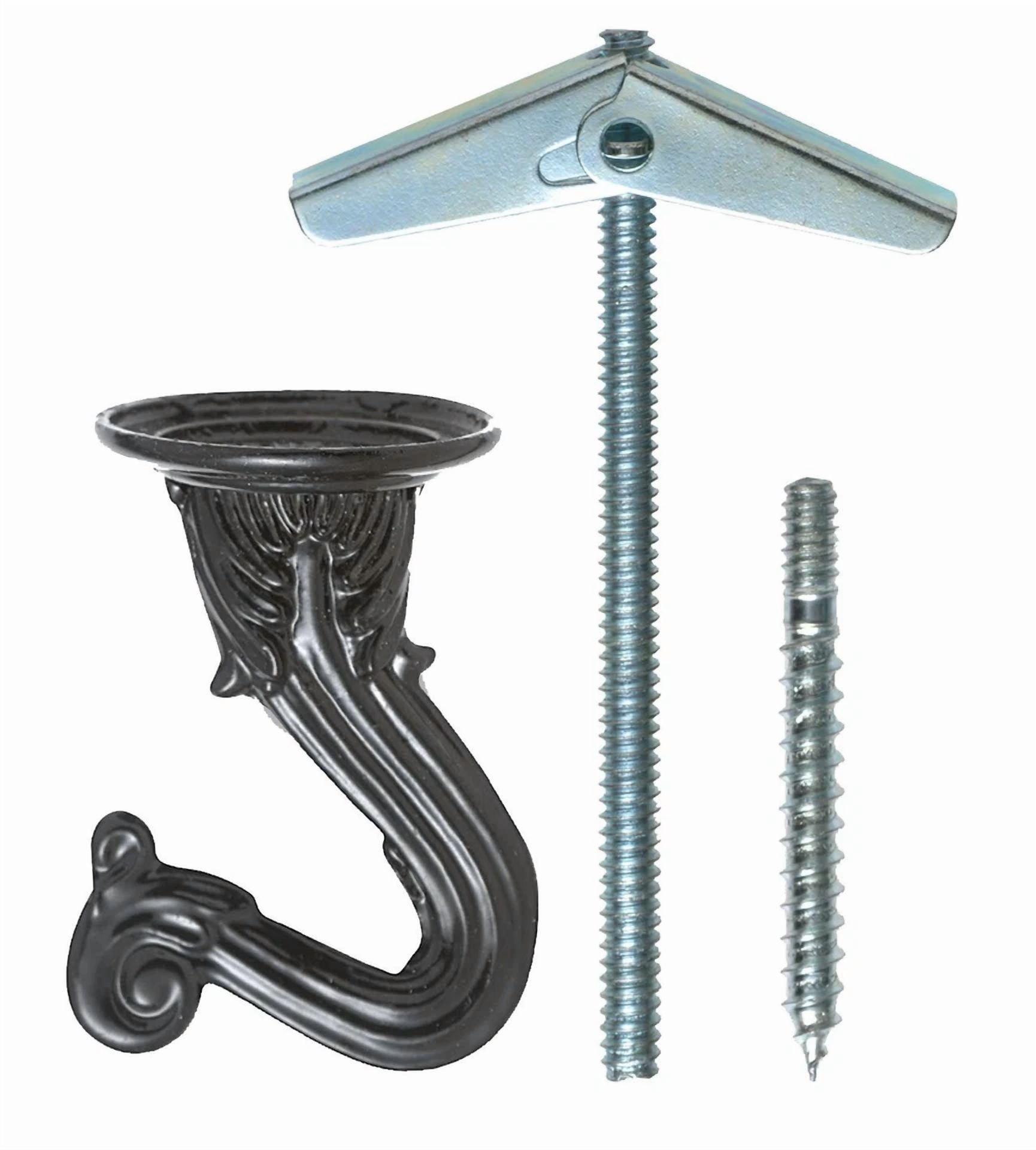 STARLIGHT- Black Jumbo Swag Hooks With Hardware For Hanging Plants And ...