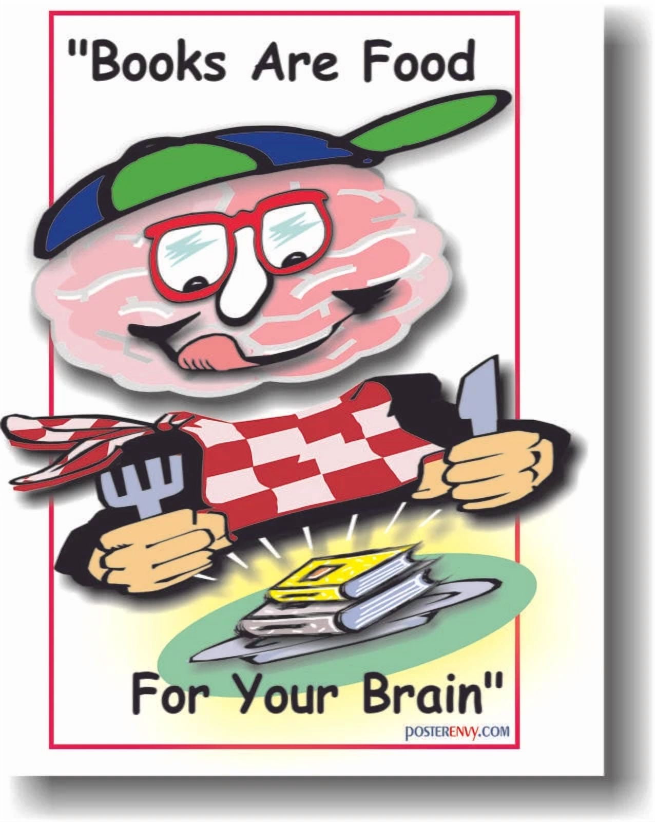 STARLIGHT- Books Are Food For Your Brain - School Reading Book Poster ...