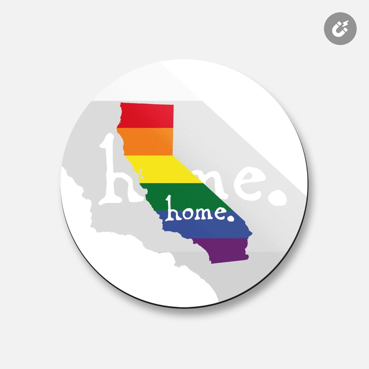 STARLIGHT- California Usa State Rainbow Map Home | 4'' X 4'' Round ...