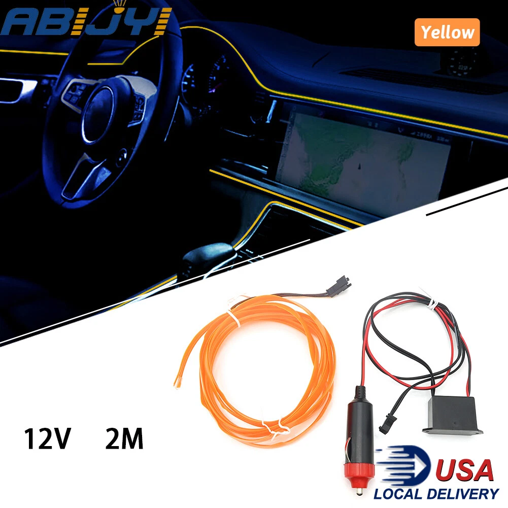 STARLIGHT- Car Interior Atmosphere Wire Auto Strip Yellow Light Led ...