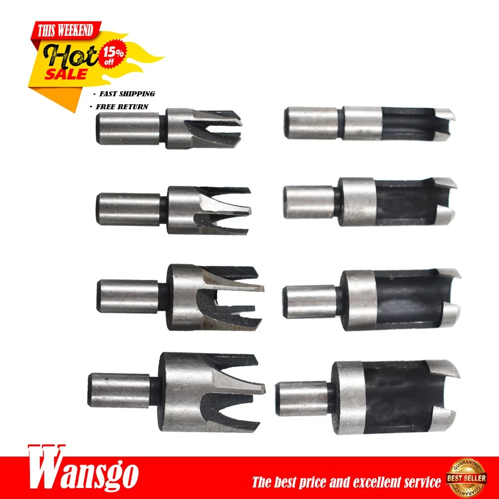 STARLIGHT- Carbon Steel Wood Plug Hole Cutter Dowel Maker Cutting Shank ...