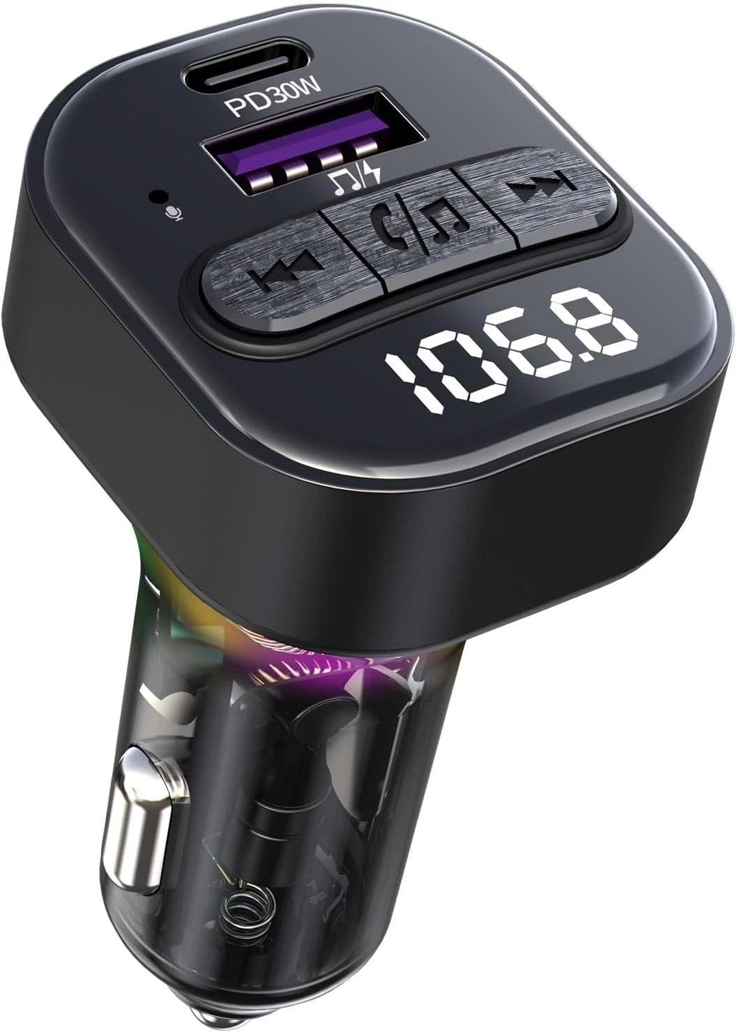 STARLIGHT- Cargador De Carro Para Celulares Con Blutu Bluetooth Musica ...
