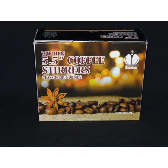 STARLIGHT- Coffee Stirrers - Wooden 5.5In Coffee Stirrers, 500 Count By Poly King Products ...