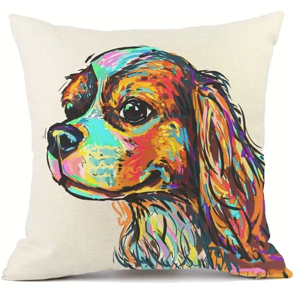 STARLIGHT- Cute Dog Throw Pillow Case Cushion Cover Home Decor, Holiday ...