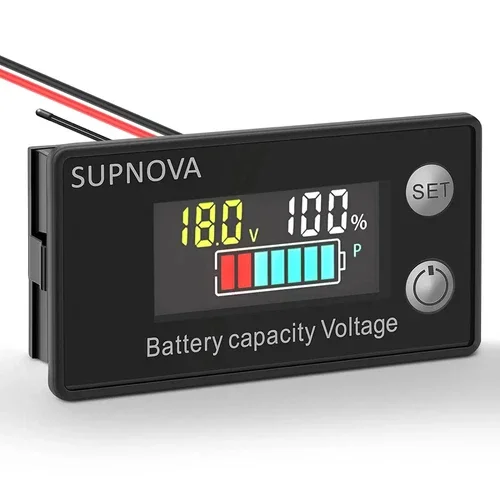 STARLIGHT- Digital Battery Monitor Meter Capacity Tester For Car Golf ...