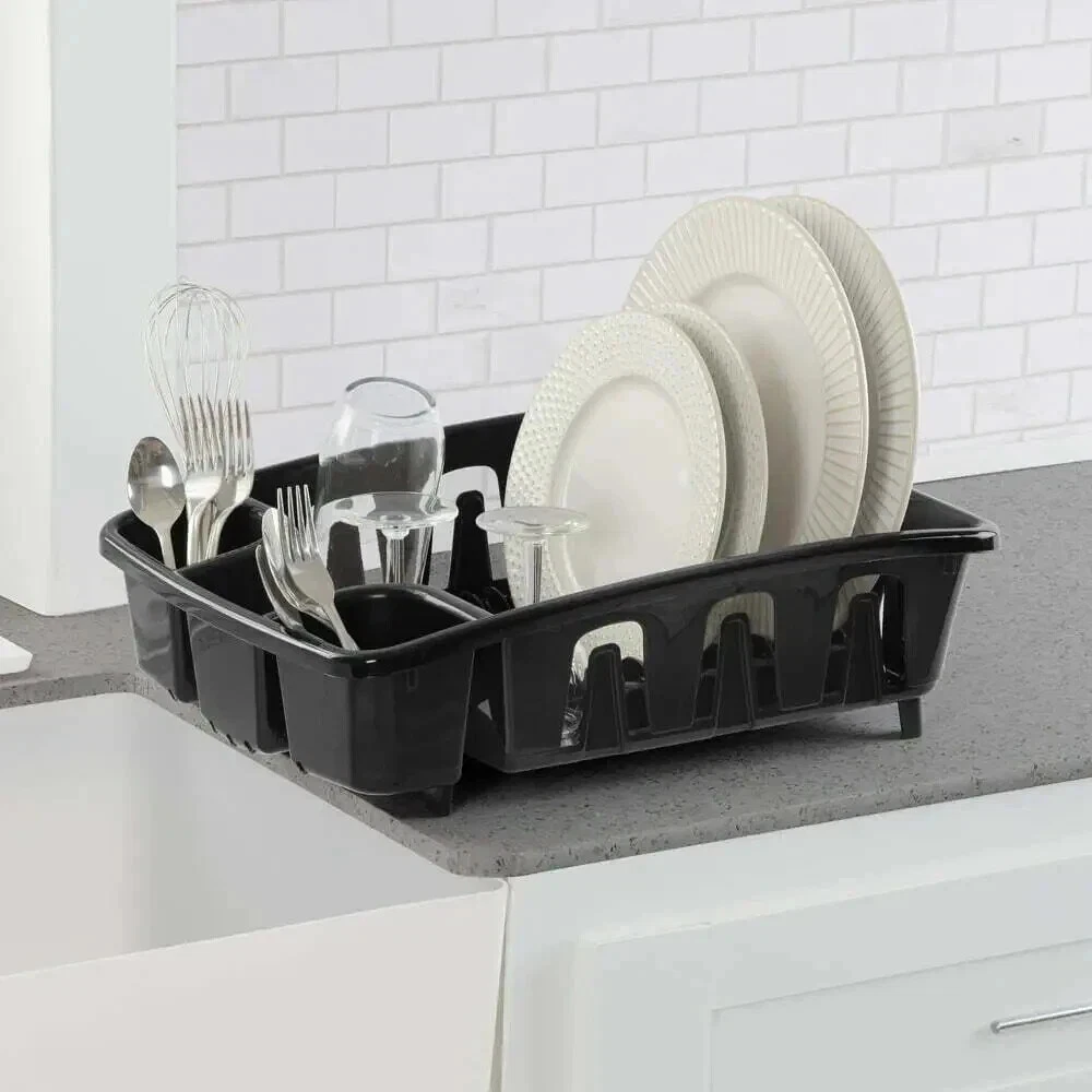 STARLIGHT- Dish Drying Rack, Sterilite Dish Rack With Self Draining ...