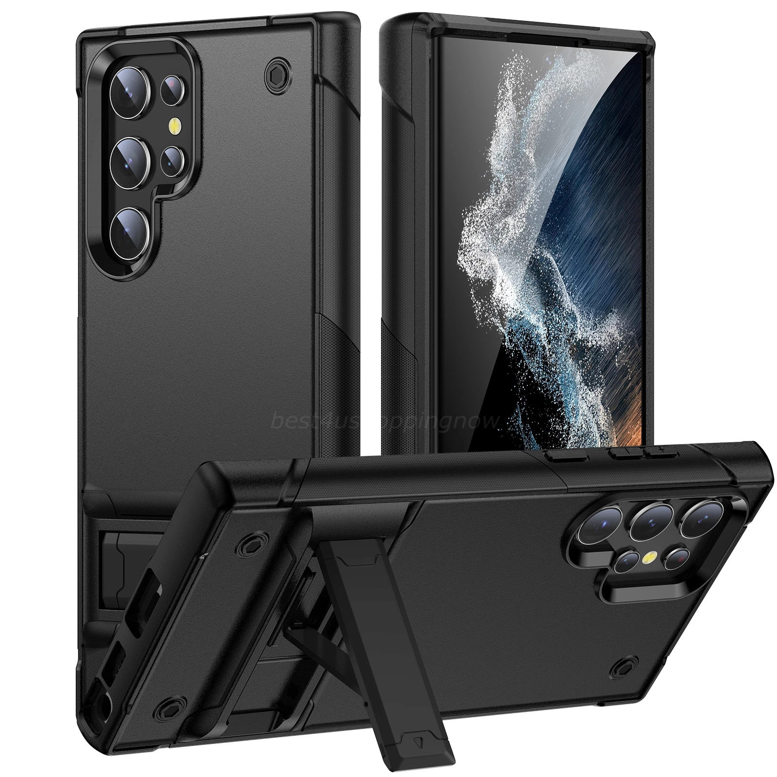 STARLIGHT- For Samsung Galaxy S23 Ultra Case Built-In Stand Military ...