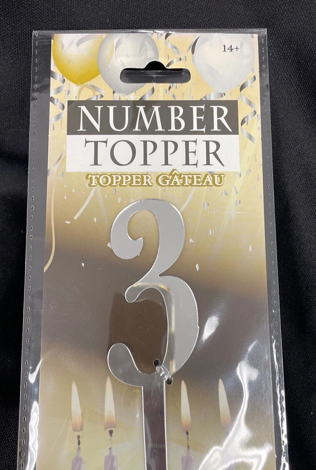 STARLIGHT- Forum Novelties Mirror Acrylic Cake Topper - Silver 3 ...