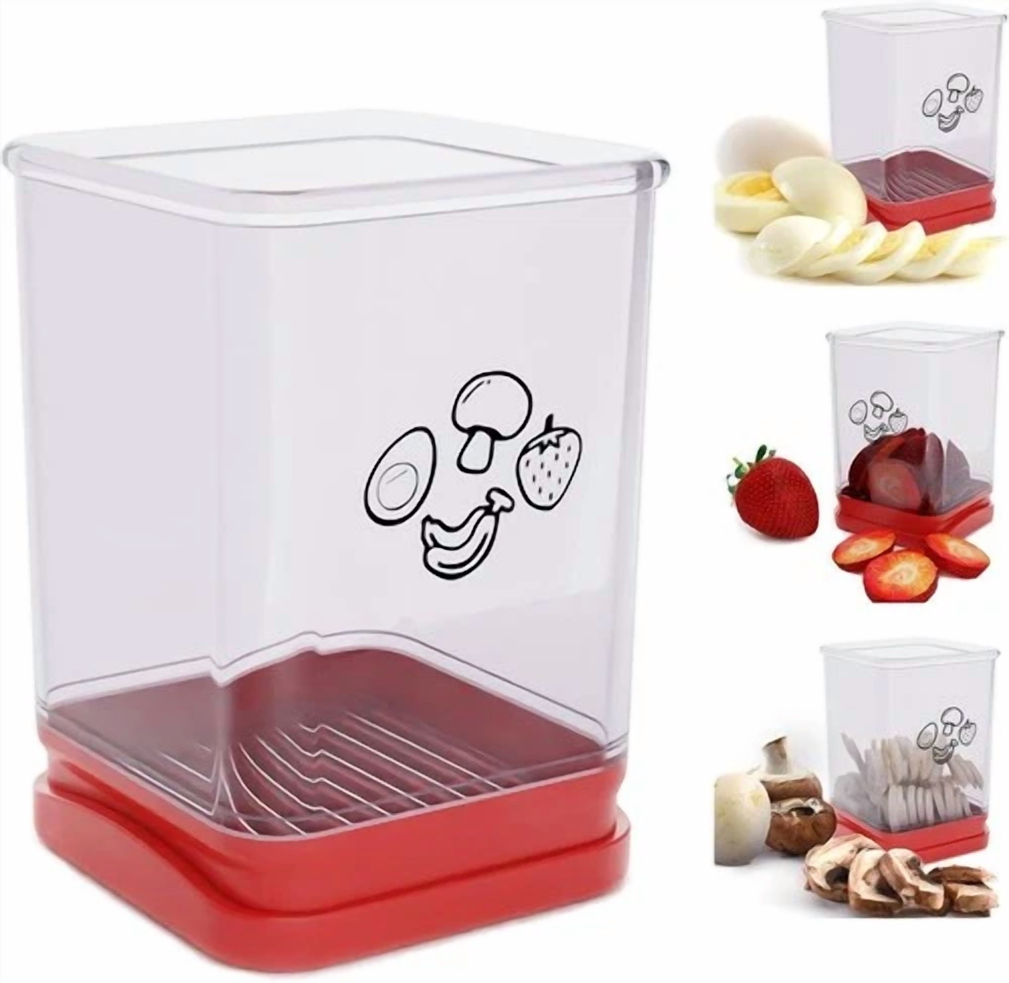 STARLIGHT- Fruit Slicer Cup, Speed Cutter For Strawberry Banana Grape ...
