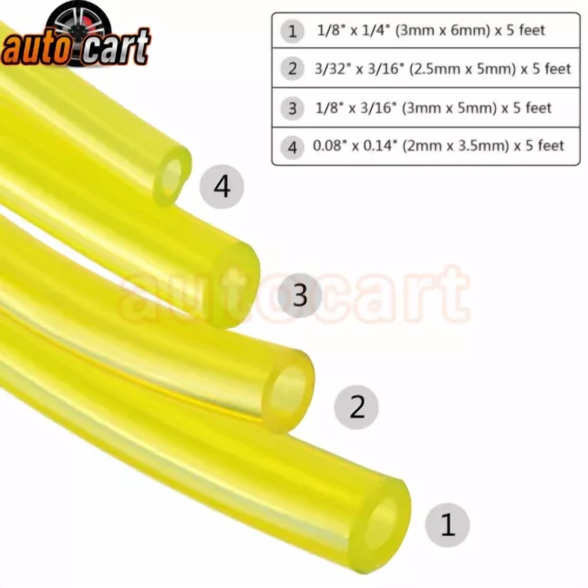 STARLIGHT- Gas Fuel Line Hose Tube 4 Sizes For Poulan Sm132 Sm132Le Sm446E Homelite Sx-135 ...