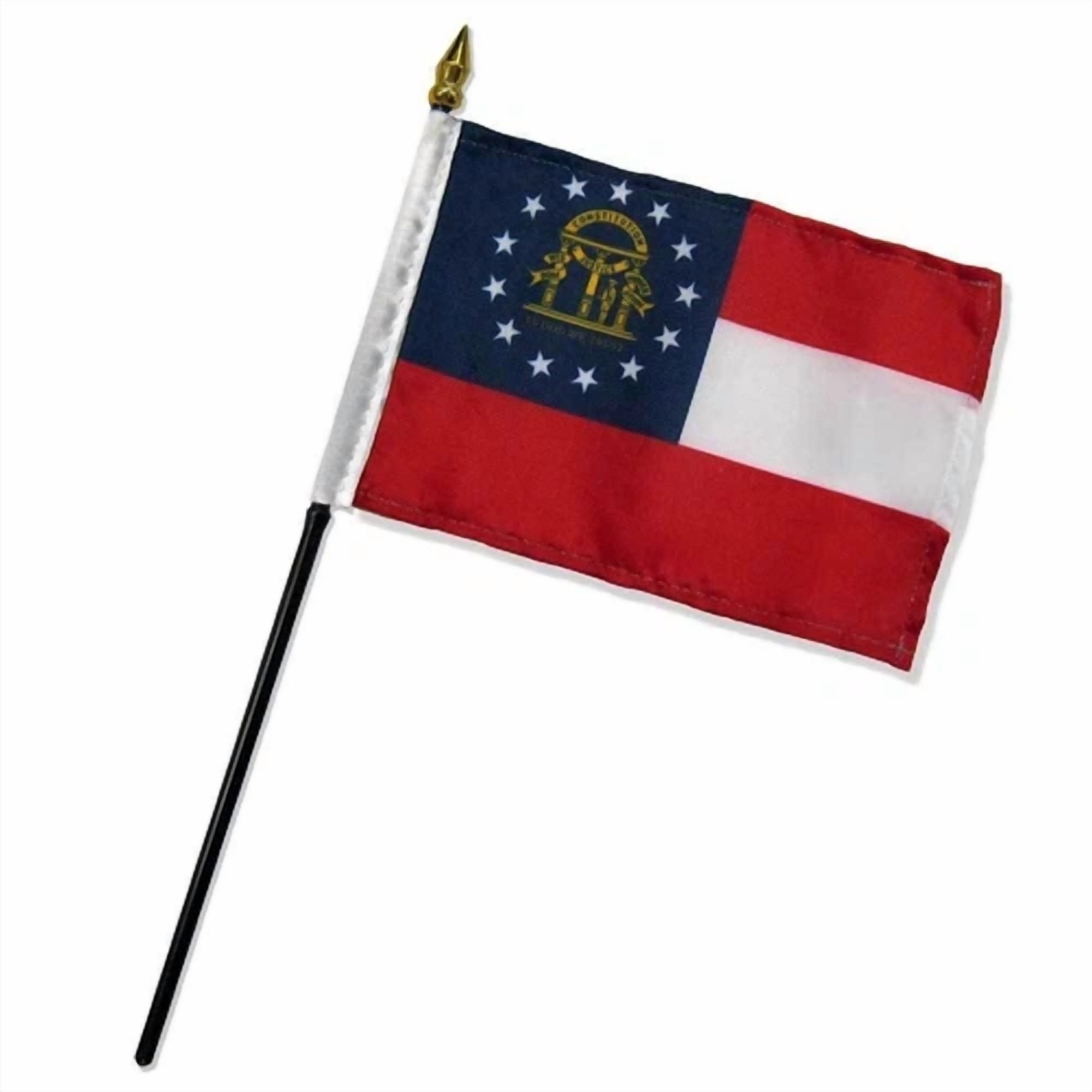 STARLIGHT- Georgia State Flag 4"X6" Desk Table Stick - Walmart.com