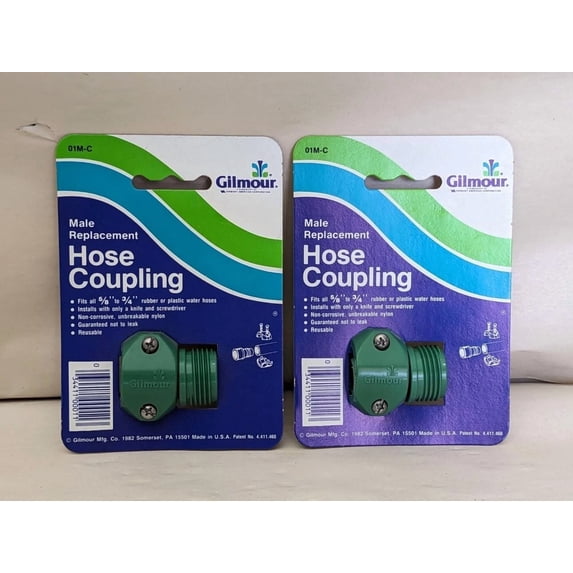 STARLIGHT- Gilmour Rubber & Plastic Hose Coupling 5/8" To 3/4" Green ...