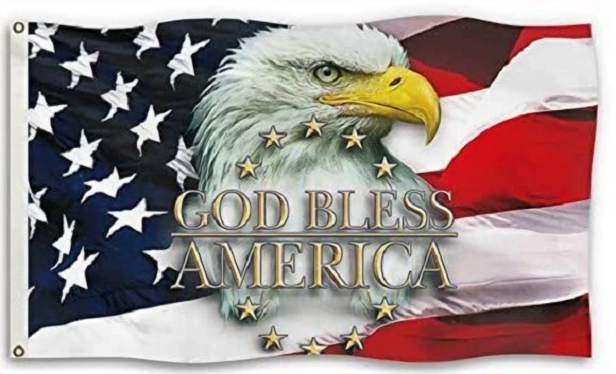 STARLIGHT- God Bless America Usa Eagle Flag Unique Design, 3X5 Ft 100D ...