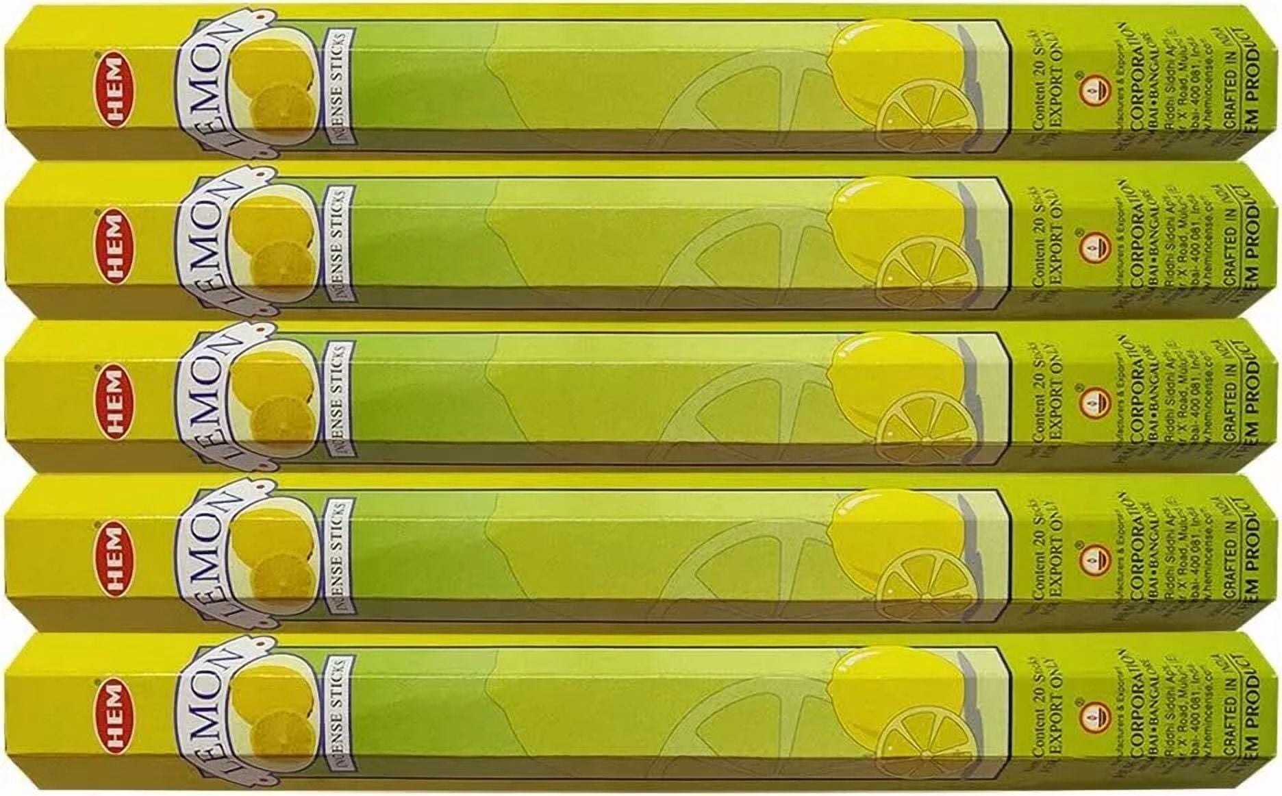 STARLIGHT- Hem Lemon Incense Sticks Agarbatti Masala - Pack Of 5 Tubes ...